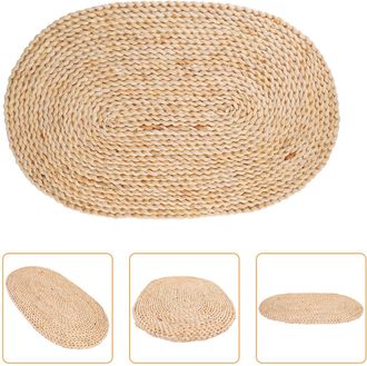 Angoily Ovales Nat&uuml;rlich Geflochtenes Tischset aus Maisblatt Hitzebest&auml;ndig und rutschfest Dekoratives Platzset f&uuml;r Esstisch f&uuml;r Restaurant Party und Familien