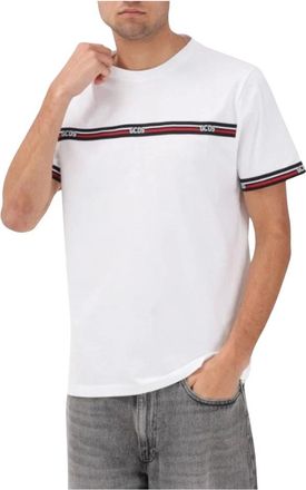 GCDS Gcds, Homme, Tops, Blanc, Taille: 2XL Logo Tape SS T-Shirt
