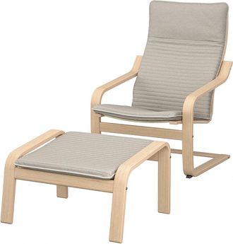 IKEA POÄNG Sessel und Hocker