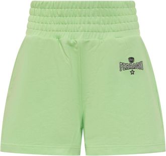 Chiara Ferragni short de sport à logo brodé - Vert