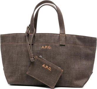 A.P.C. A.p.c., Femme, Sacs, Brun, Taille: ONE Size Le Drummer Toile Small Tote Bag