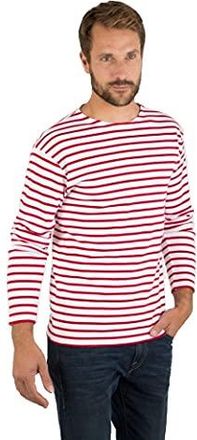 Armor Lux Homme Marinière Loctudy Homme T shirt, Blanc (320 Blanc/Braise), M EU