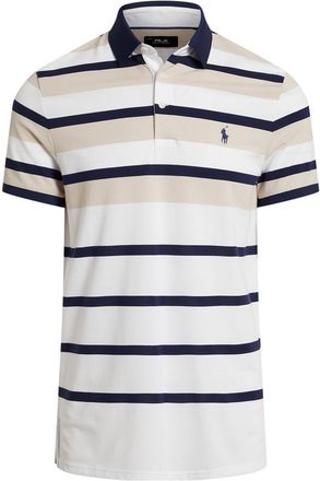 Ralph Lauren Poloshirt aus feinem Stretch-Piqu&eacute; mit Ringelstreifen, Tailored Fit in