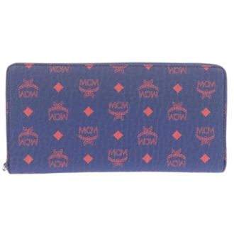 MCM Portefeuille Long Pre-owned - Femme - Pre-owned - Bleu - Taille: ONE Size