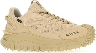 Moncler Mens Beige Suede Trailgrip Gtx Sneakers 200