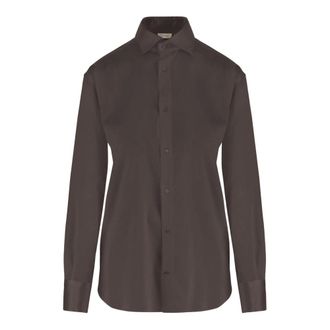 Her Shirt Stretch-Seidenhemd - - Blouses & Shirts - Damen - Braun - L
