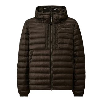 C.P. Company C.p. Company, Homme, Vestes, Noir, Taille: L Veste noire en duvet avec capuche Goggle