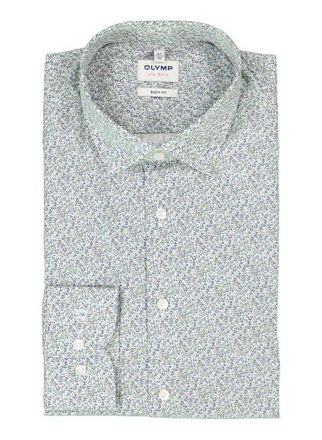 Olymp Herren Hemd gr&uuml;n gemustert