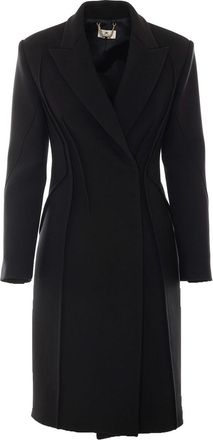 Elisabetta Franchi Knielanger Mantel - Schwarz