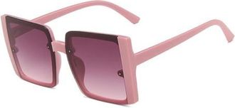 Generic Lunettes De Soleil Carr&eacute;es &Agrave; Grande Monture For Femmes, Plein Air For Hommes, Sport Et Vacances(Pink)