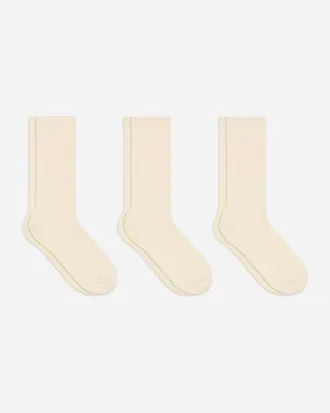 Arket Gerippte Socken Aus Supima-Baumwolle 3er-Pack -Wei&szlig;