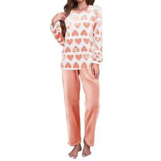 Generic Ensemble pyjama confortable &agrave; manches longues pour la Saint-Valentin 2026 pour femme, RD1., XXL