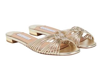 Aquazzura Gold Club Sandal 50 Size 38