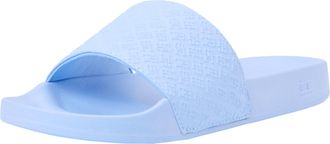 Tommy Hilfiger Damen Badeschuhe Pool Slide mit Monogramm-Muster, Blau (Vessel Blue), 37