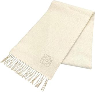 Loewe &Eacute;charpe Pr&eacute;-owned en laine et cachemire - Femme - Pre-owned - Beige - Taille: ONE Size