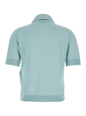 Gucci Womens Polo Shirt, Light Blue Wool T-Shirts & Jerseys
