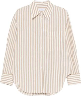 Iro Iro, Femme, Blouses et Chemises, Beige, Taille: 38 FR Chemise &agrave; Manches Longues Boutonn&eacute;e Contemporaine