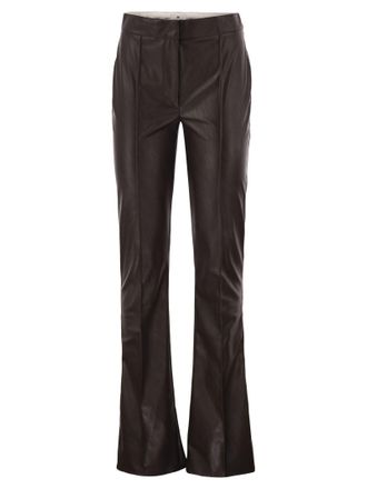 Elisabetta Franchi Pantalon &eacute;vas&eacute; effet simili cuir