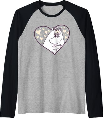 Moomin Mumin Love Heart Moomintroll & Snorkmaiden Raglan