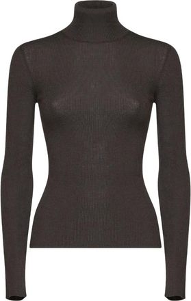 Max Mara Pull col roul&eacute; Mxscavallo - Femme - Pulls - Gris - Taille: 38 FR