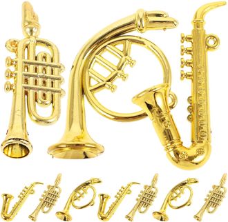 Garneck 18 St&uuml;ck Kleiner Musikinstrumenten aus Kunststoff zum Aufh&auml;ngen Miniatur Ornamente f&uuml;r Konzert und B&uuml;hnen Dekoration Kunststoff Dekoanh&auml;nger f&uuml;r Musik