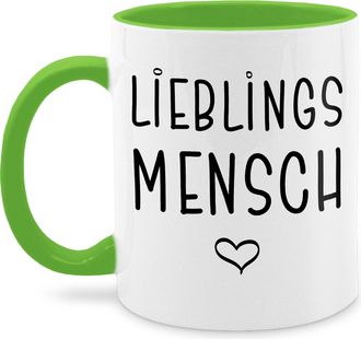 Shirtracer Tasse Tassen 325ml - Pärchen - Lieblingsmensch - 325 ml - Hellgrün - kaffeetasse liebe für paare paar mit haferl liebes partner mugs ^tassen aufdruck 