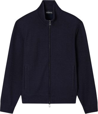 Emporio Armani Homme, Sweatshirts et sweats &agrave; capuche, Bleu, Taille: S Veste Sweat Textur&eacute;e