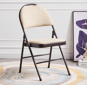 Generic Klappstuhl Camping Leicht Tragbar mit Lehne Platzsparend Klappst&uuml;hle Gepolstert Indoor mit Metallrahmen Keine Montage Erforderlich f&uuml;r Balkon Garten(B