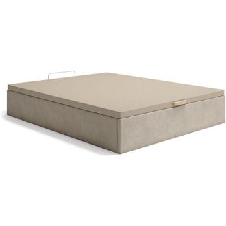 Vente-Unique Vente-unique - Sommier coffre 160 x 200 cm - Tissu beige - cenovas de ysm&eacute;e