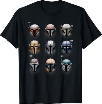 Star Wars The Mandalorian Battle Worn Helmets T-Shirt