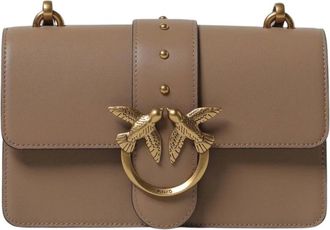 Pinko Pinko, Femme, Sacs, Beige, Taille: ONE Size Sac bandoulière en cuir