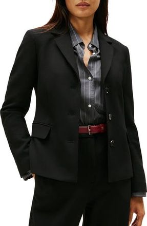 Tommy Hilfiger Blazer an bestickte Wappen - schwarz angepasst