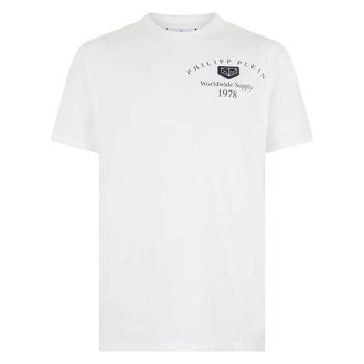 Philipp Plein T-Shirt Rundhalsausschnitt Kurzarm - - Tops - Herren - Wei&szlig; - 4XL
