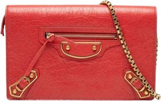 Balenciaga Pre-owned Cuir petite-maroquinerie - Femme - Pre-owned - Rouge - Taille: ONE Size