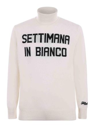 MC2 Saint Barth Pull Col Roulé - Crème