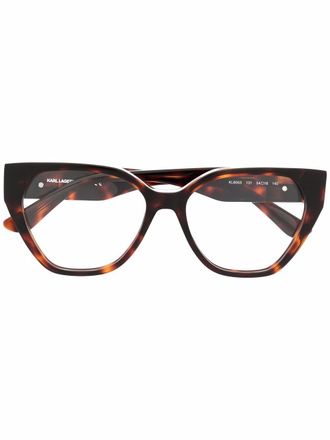 Karl Lagerfeld Cat-Eye-Brille - Braun