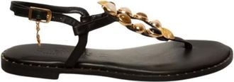 Caryatis Greek Sandals Femme, Chaussures, Noir, Taille: 36 EU Sandalo Flat
