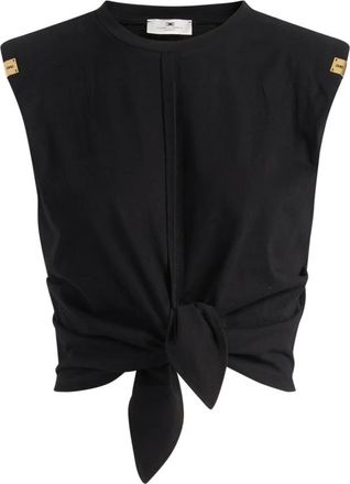 Elisabetta Franchi Femme, Tops, Noir, Taille: 40 FR T-Chemises