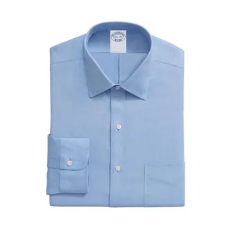 Brooks Brothers Chemise en serg&eacute; non-iron Ainsley de la collection Explorer - Homme - Chemises - Bleu - Taille: 2XL