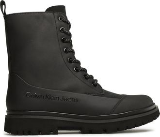 Calvin Klein Jeans Schnürschuhe Calvin Klein Jeans Chunky Combat Laceup Boot Rub YW0YW01066 Schwarz