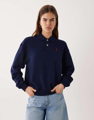 Polo Ralph Lauren Sweat &agrave; manches longues - Bleu marine