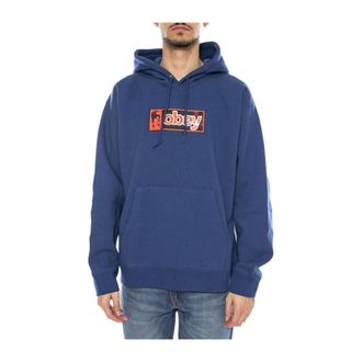 Obey Half Icon Fleece - - Sweatshirts & Hoodies - Herren - Blau - M