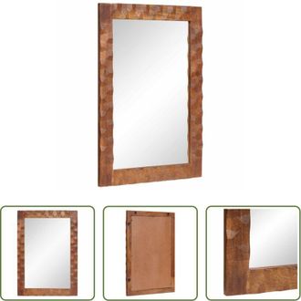 vidaXL Miroir bois - Miroir de salle de bain Finition Acacia Brun 50 x 70 x 2,5 cm