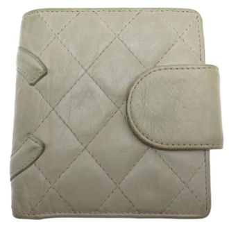 Chanel Portefeuille en cuir Pre-owned - Femme - Pre-owned - Gris - Taille: ONE Size
