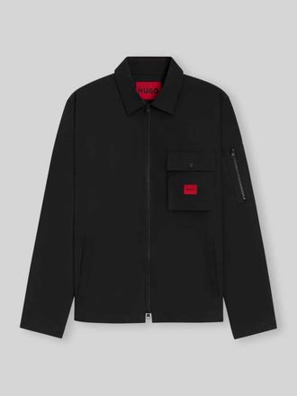 HUGO BOSS Oversized Fit Hemdjacke aus Baumwoll-Mix Modell Emmond