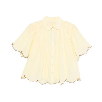Yerse Yerse, Femme, Blouses et Chemises, Jaune, Taille: 42 FR Chemisier Micaela &agrave; manches courtes