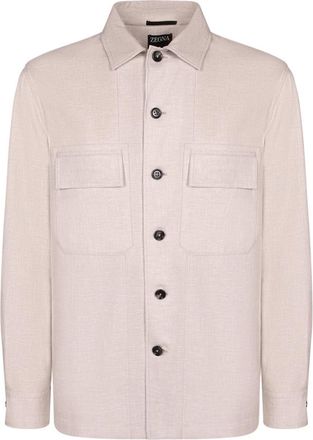 Ermenegildo Zegna Homme, Chemises, Beige, Taille: XL Surchemise