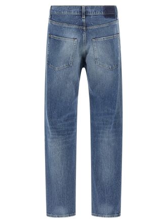 Maison Margiela Mens Blue Cotton Straight-Leg Jeans Clothing