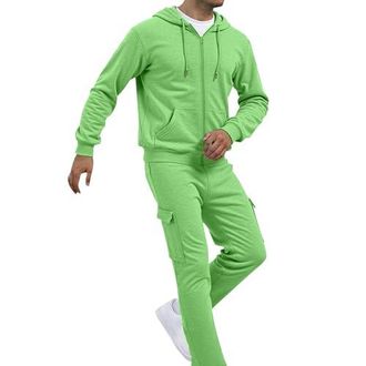 Generic Pull &agrave; manches longues pour homme - Sweat &agrave; capuche 2 pi&egrave;ces - Poche zipp&eacute;e - Polaire - Cordon de serrage - Coupe ample - D&eacute;contract&eacute; - Classique - Te