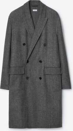 Burberry Manteau en laine &agrave; chevrons, Size: 44